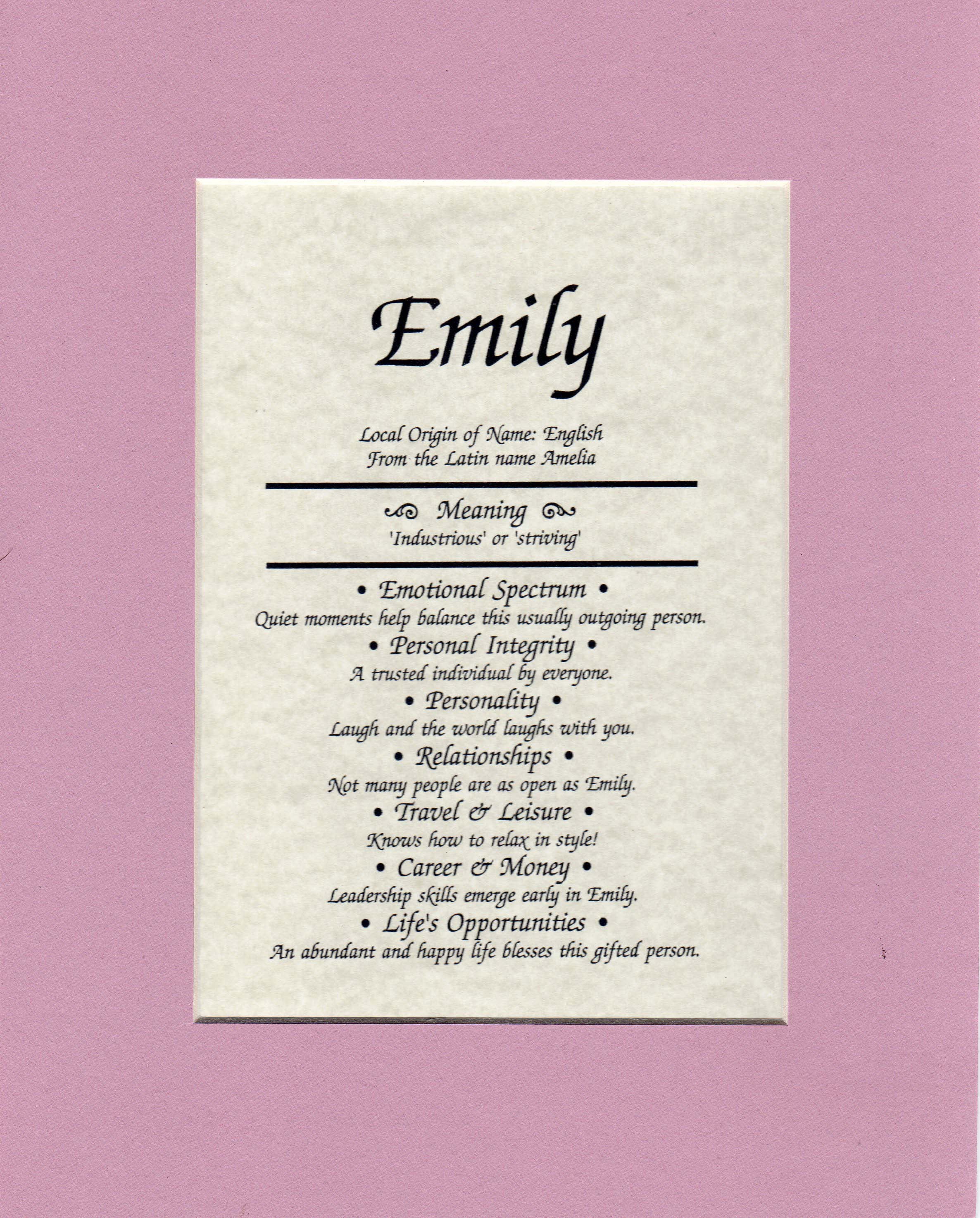 emily name origin